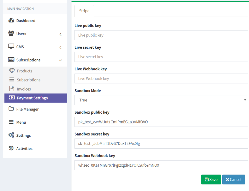 Stripe Setup | Laraship