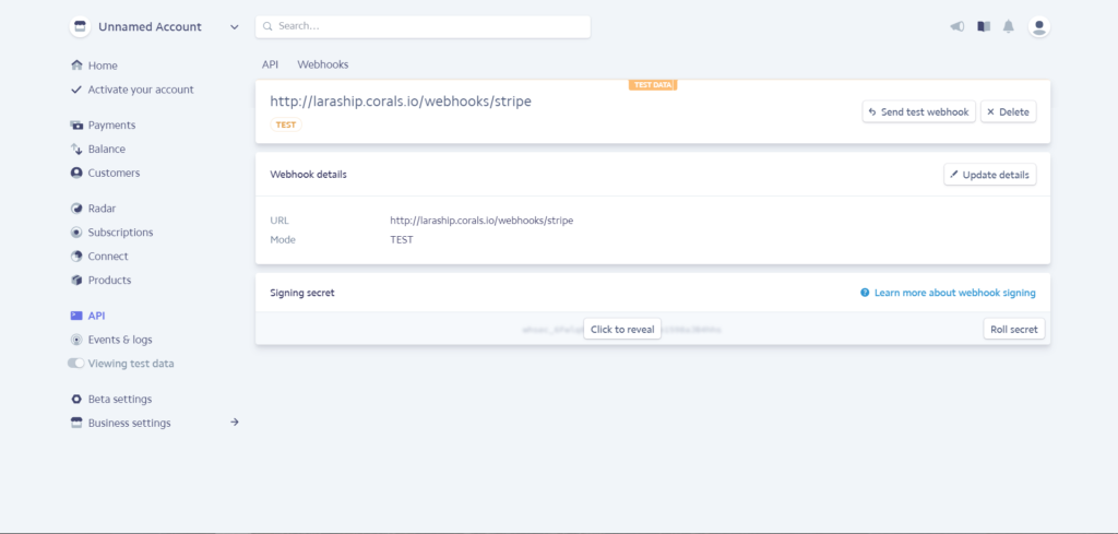Stripe Setup | Laraship