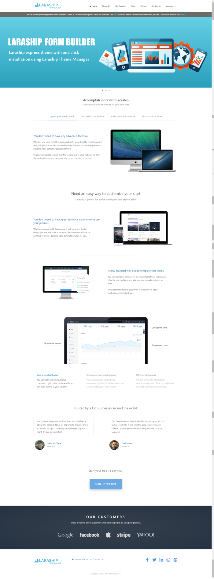 Express Theme | Laraship