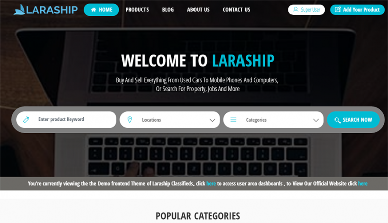 Laravel Classified By Laraship | Ad listing & Management platform