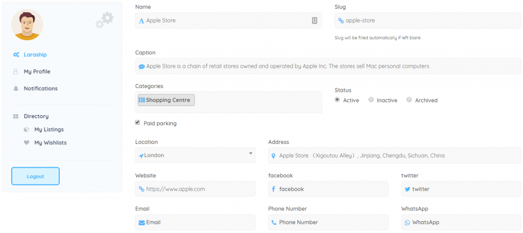 Laravel Directory By Laraship | A Complete Geo Listing Management