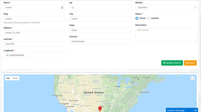 Locations Management | Laraship