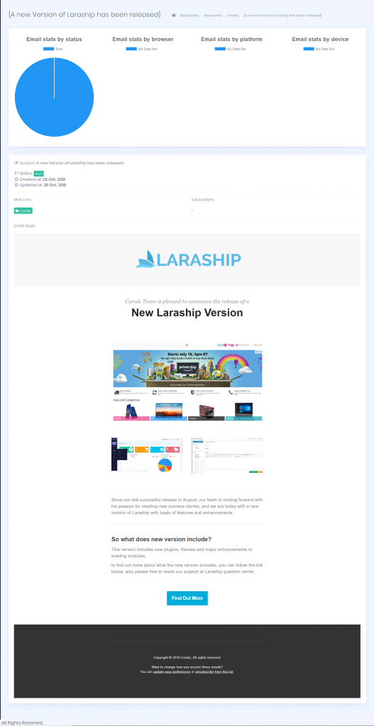 Newsletter Module | Laraship