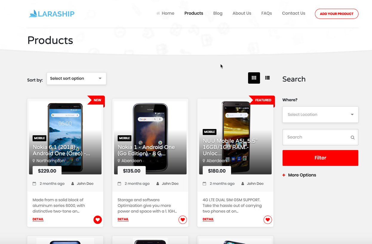 Classified Craigs Theme | Laraship