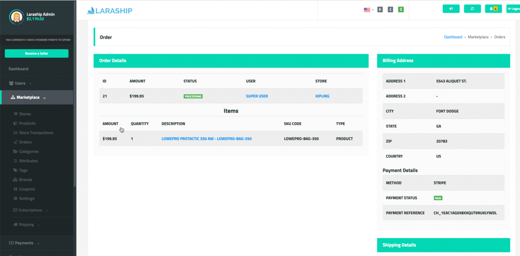 Marketplace Dragon Themes | Laraship