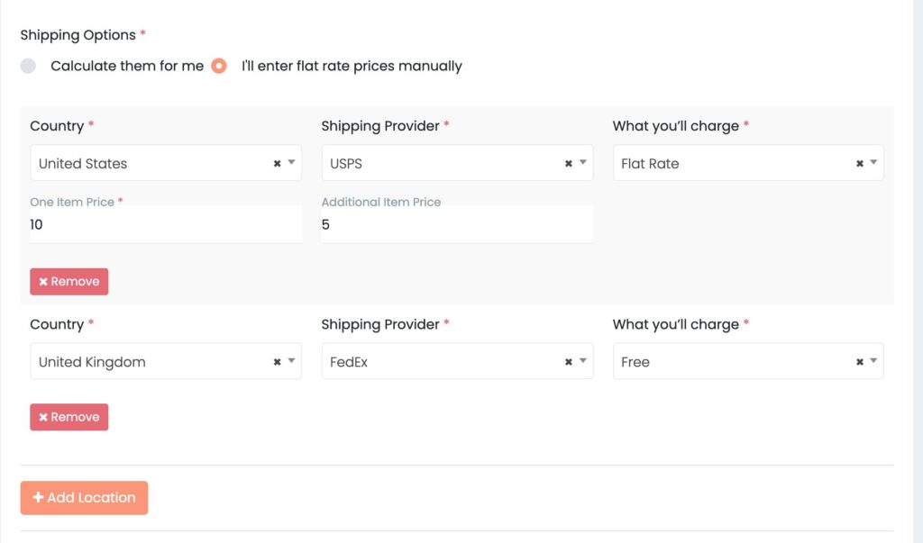 Flate Rate Shipping | Laraship