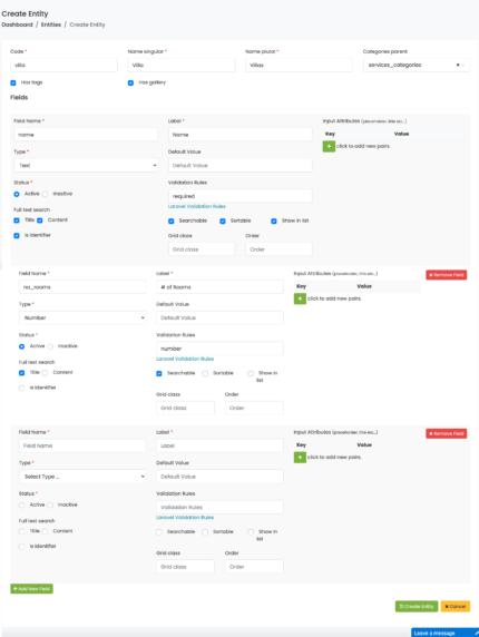 Entity Builder Module | Laraship